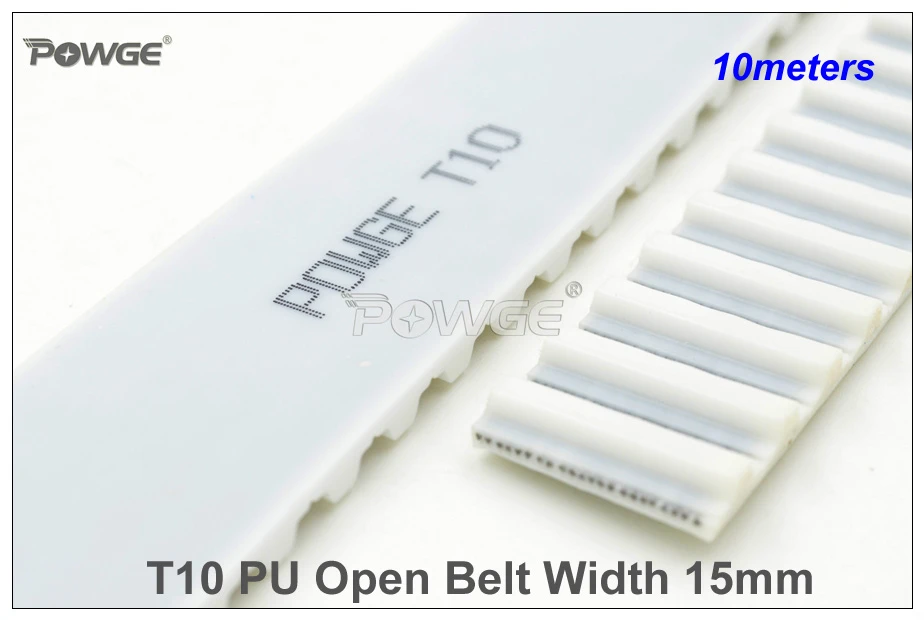 POWGE 10meters T10 Timing Belt Width=13/15mm Pitch=10mm PU With Steel ...
