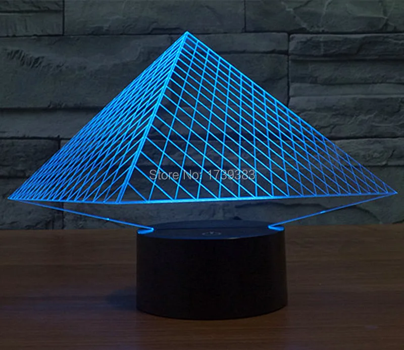 Aliexpress.com : Buy 6 Pieces/lot 3D colorful rechargeable Pyramid ...