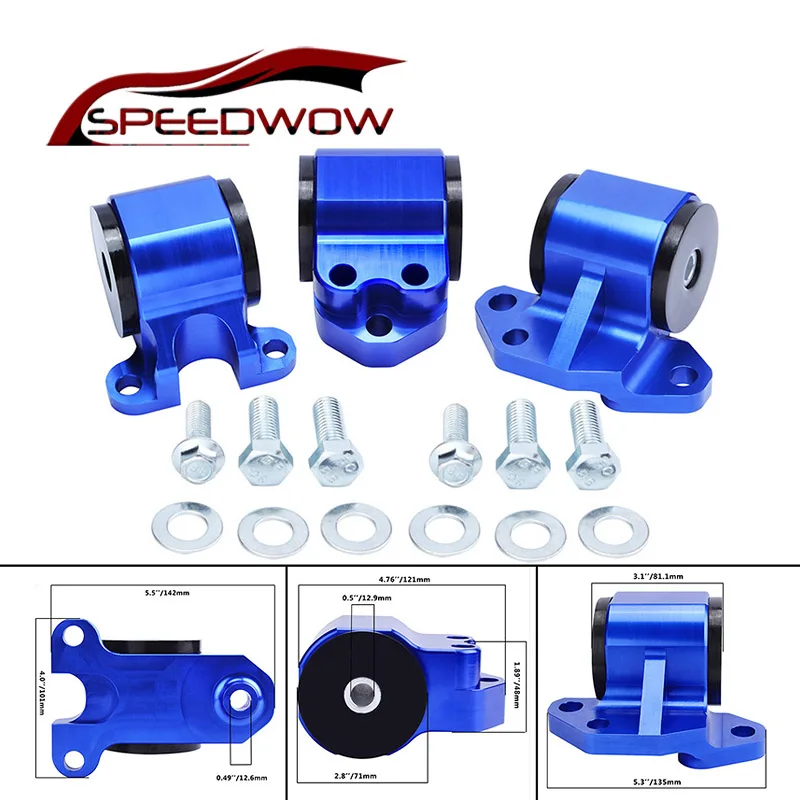 Black Billet Aluminum Swap Engine Mount Motor Kit For Civic Eh Dc D15 ...