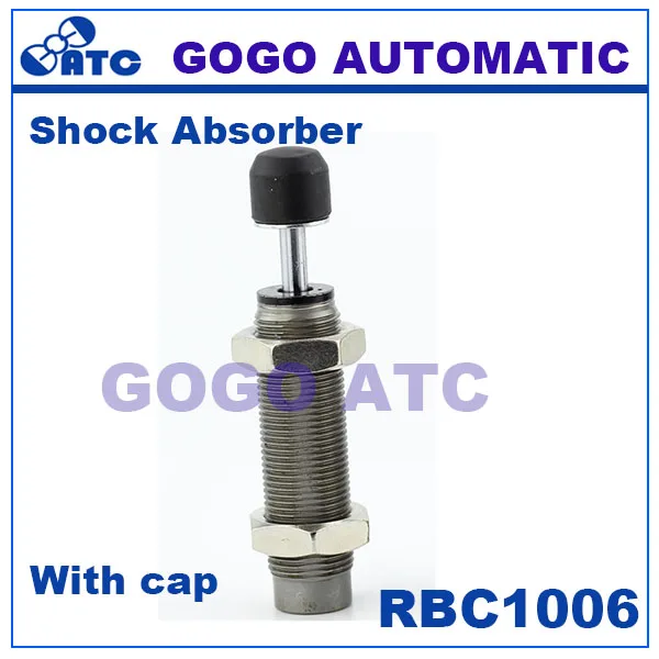 공압 에어 실린더 쇼크 업소버 RBC1006 o.d. 나사 크기 10mm 스트로크 6mm SMC 타입 버퍼, 캡 쇼크 업소버 ...