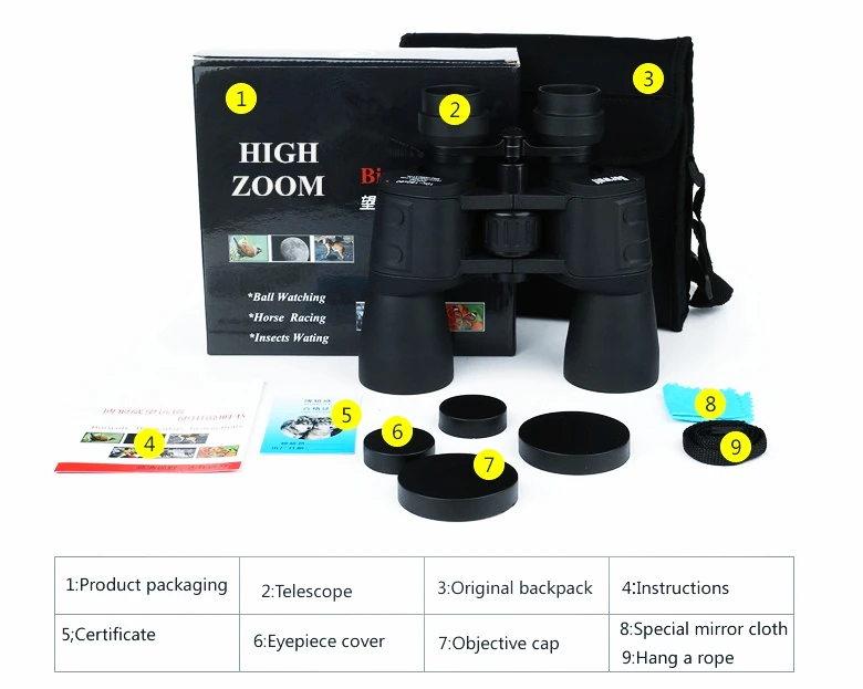 Binoculars Large Size High Zoom Telescope Outdoor Camping And Hunting ...