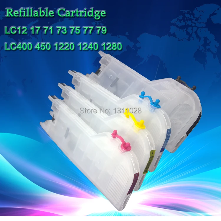 INK WAY Long type Refillable inkjet cartridge for LC1220 LC1240 LC1280 ...