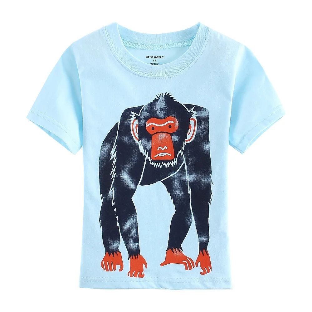 Apes Baby Boys T-shirts Blue Monkey Jersey Gorilla Fashion Children T ...
