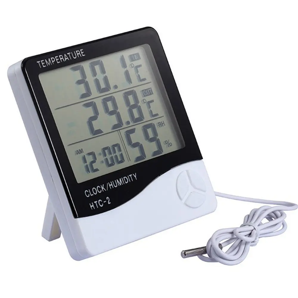 Liweihui HTC 2 Temperature And Humidity Meter Digital Clock With 