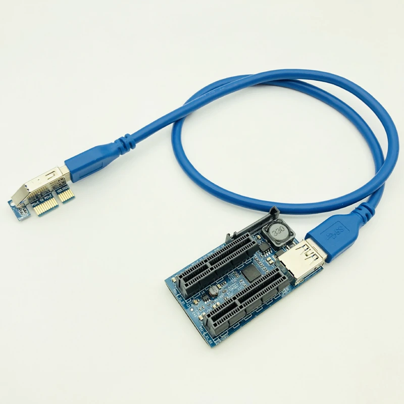 New Add On Card Pci Express Usb 3.0 Adapter Raiser Pc Components ...