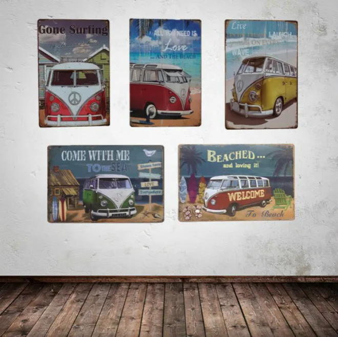Vw Bus Metal Sign at Connie Goodin blog