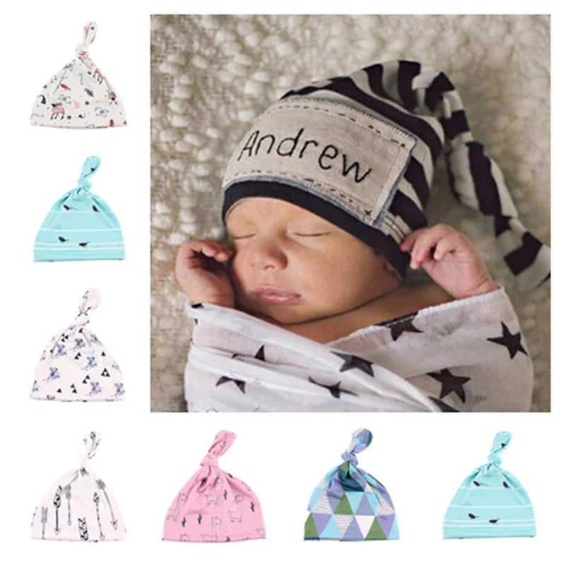 Cute Cartoon Baby Caps 0 6 Months Cotton Tire Cap Baby Beanie Girls ...