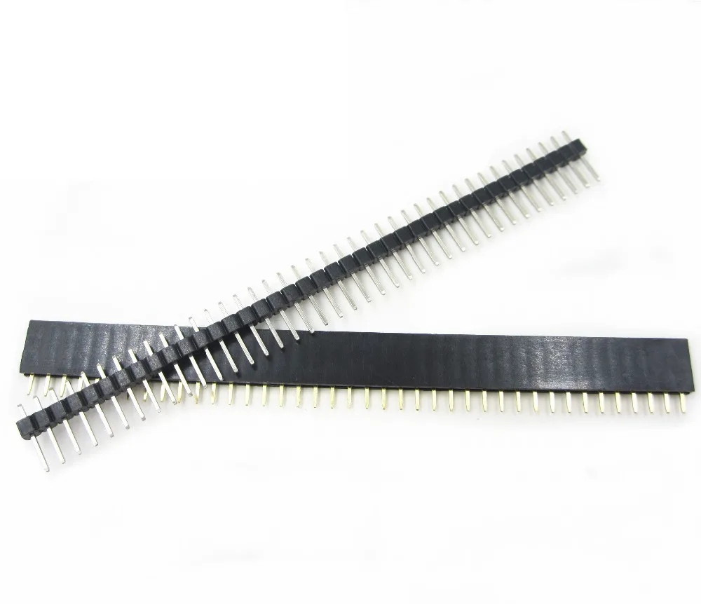 Conector de cabezal de 1x40 Pines, 2,54mm, fila única hembra + 20 piezas, 1x40 pines macho, 20 ...