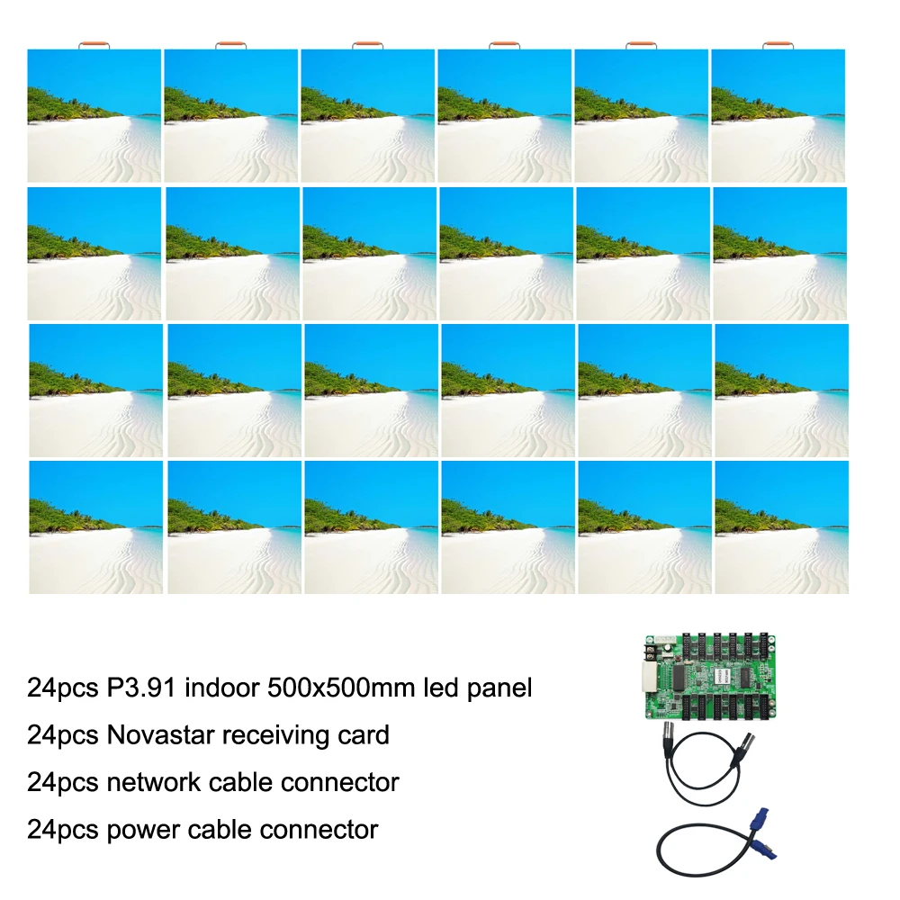 3m x 2m Indoor Portable P3.91 Led Screen For Concerts Full Color Led ...