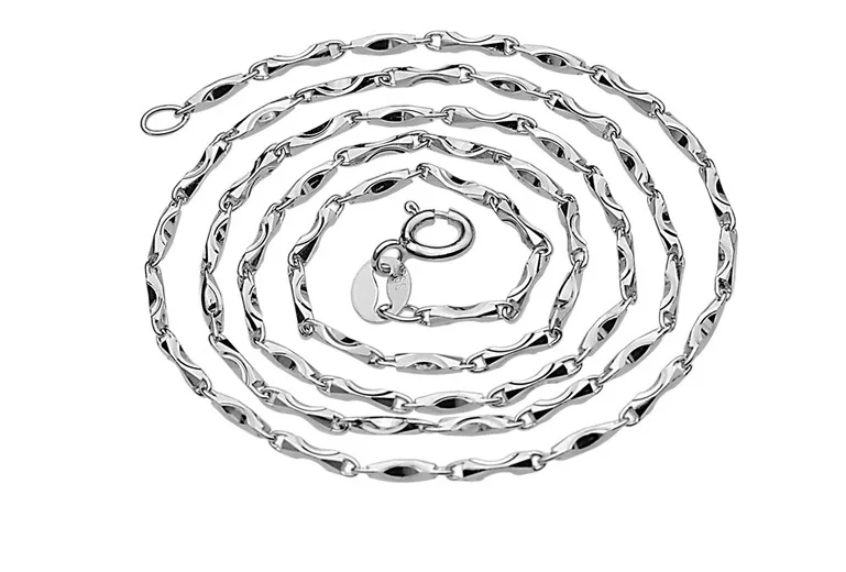 Real 925 Sterling Silver Necklaces Chains Slim Thin Necklace Chains ...