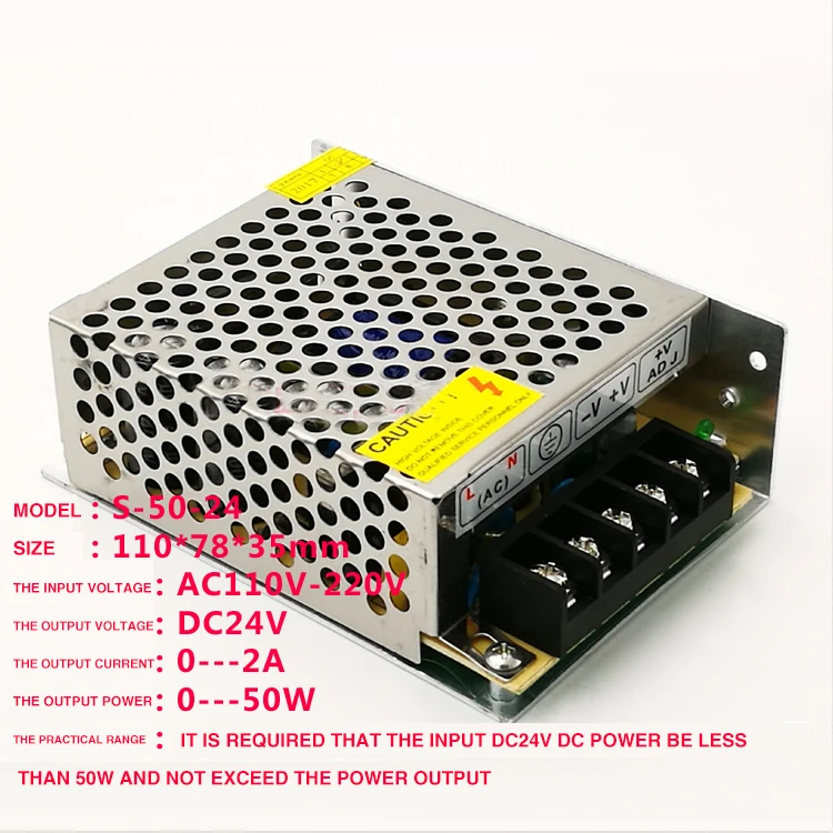 24V2A switching power supply, S 50W 24 switching power supply, DC24 ...