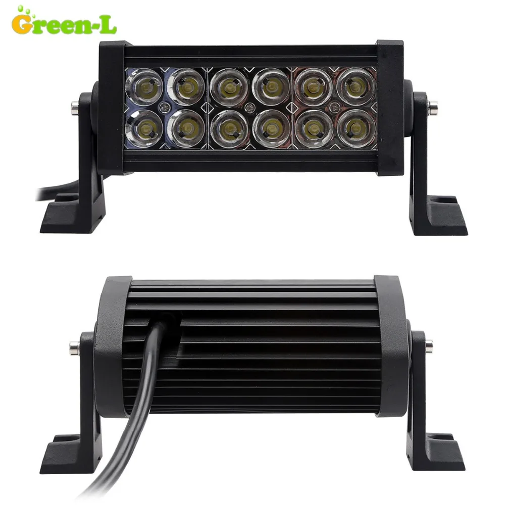 Green L 6 Inch 36W 72W Dual Row LED Bar off road 4x4 LED Work Light for ...