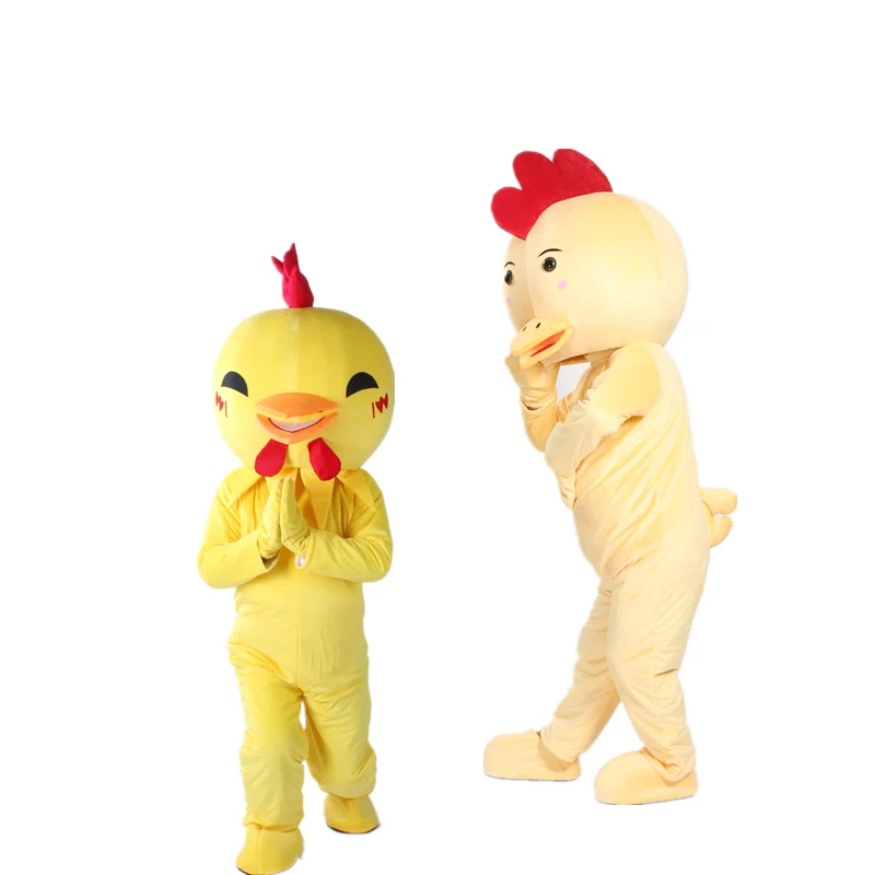 Disfraz personalizado de Mascota de pollito amarillo, traje de dibujos ...
