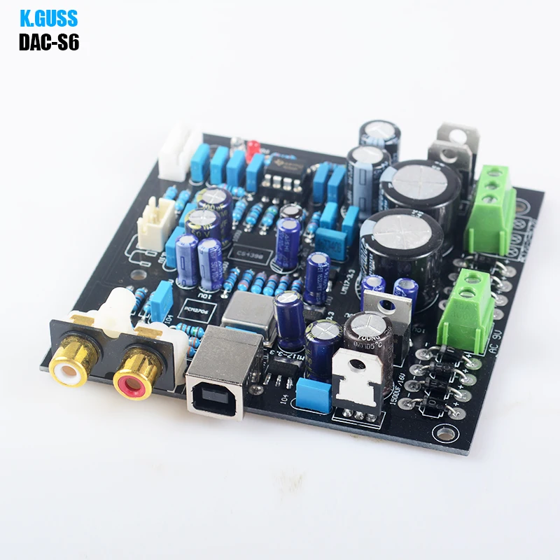 K.GUSS DAC S6 Mini HIFI USB DAC PCM2706 CS4398 NE5532 decoder board ...