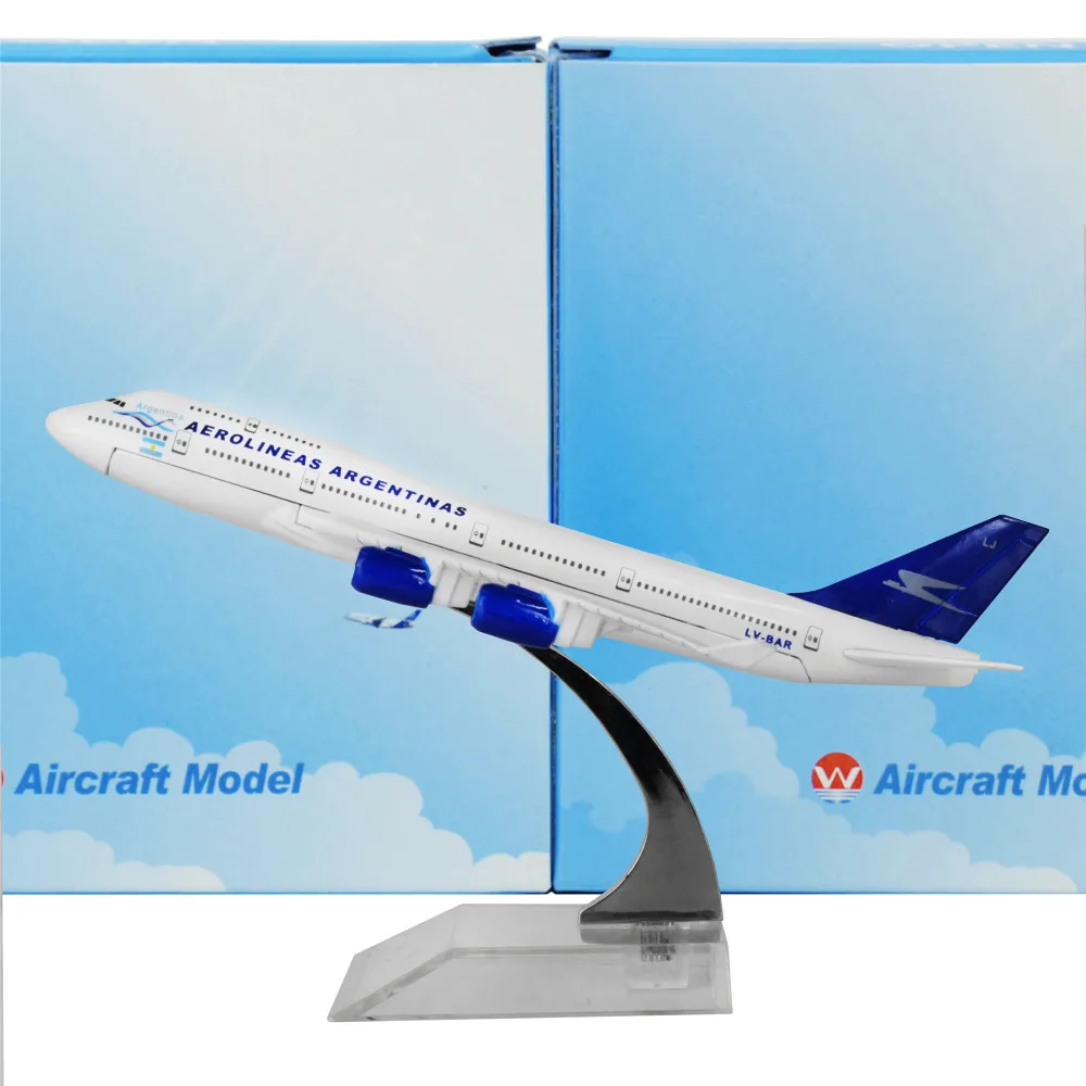 AEROLINES AEGENTINAS Boeing 747 400 16cm alloy metal airplane models ...