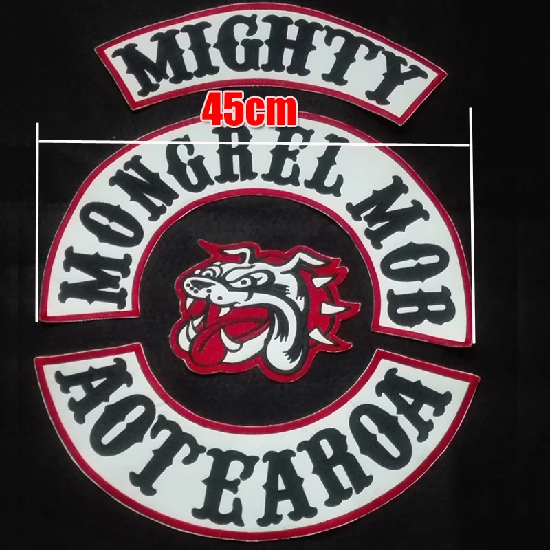 New Arrived Custom 45cm Large Mongrel MOB Patches For Motor Biker ...