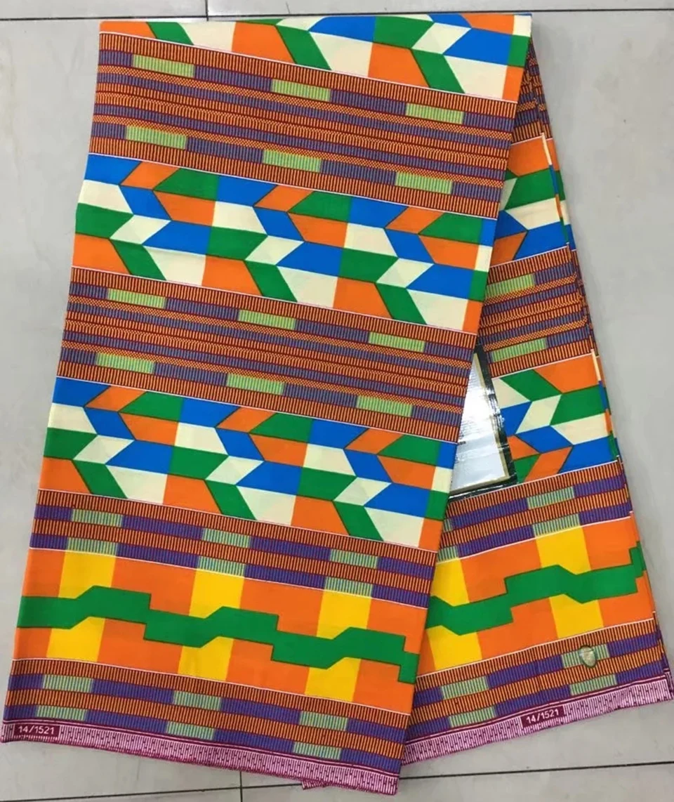 Ghanaian style kitenge Africa Batik Print cloth 6 yards Headwrap/Quilt ...
