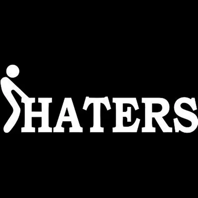 15.5X5.4CM HATERS Humor Vinyl Decal Car Sticker Motorcycle Car-styling ...