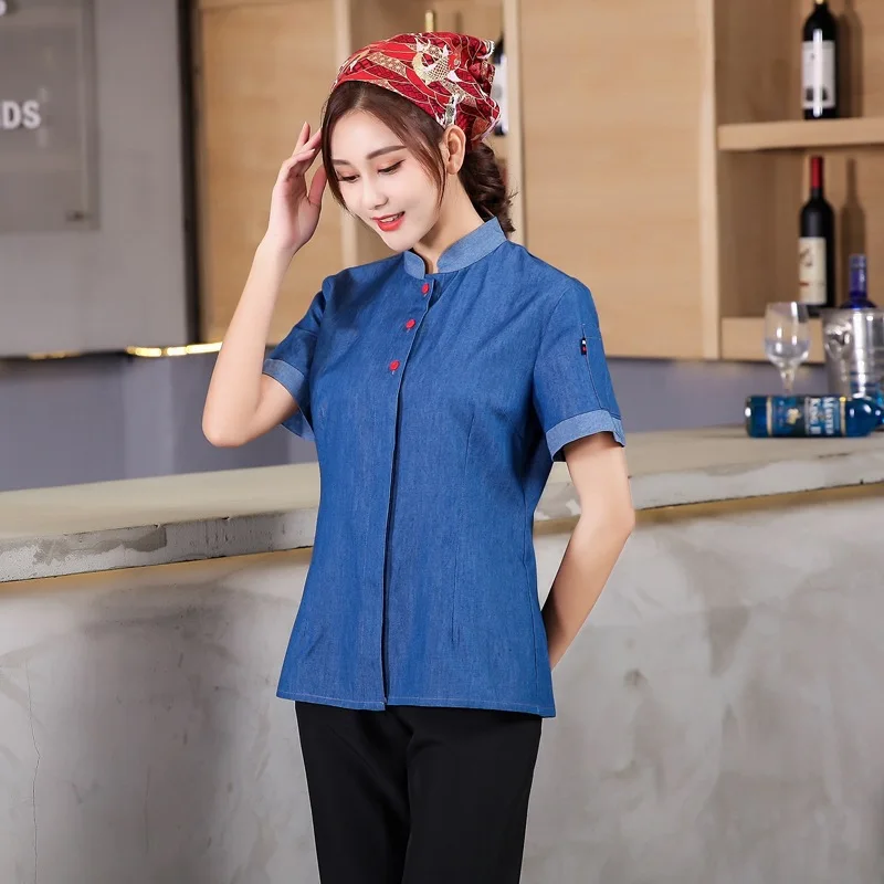 Western Restaurant Waiter Work Uniforms Summer Chinese Hot Pot Chef ...