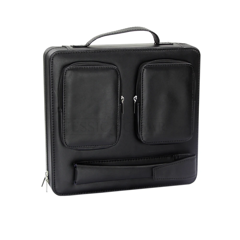 Genuine Leather Shiny Cigar Bag Briefcase Cigar Case Travel Cigars ...