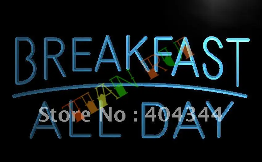 LB311 señal de luz LED de neón, para el desayuno, todo el día, café ...