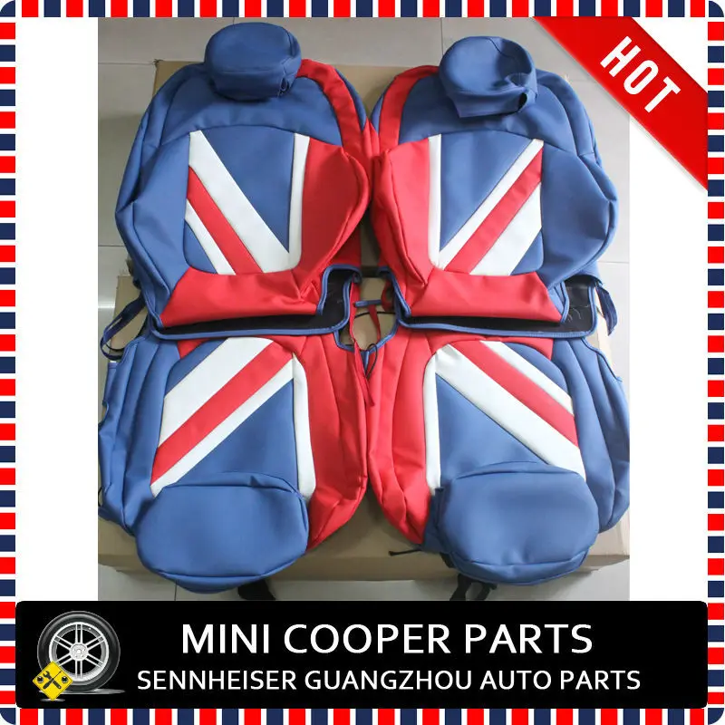 Brand New Imported PU Material Blue Brim Union Jack Style seat cover ...