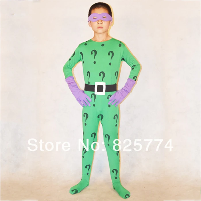 Halloween costumes for kids Riddler costume superhero cosplay costume ...