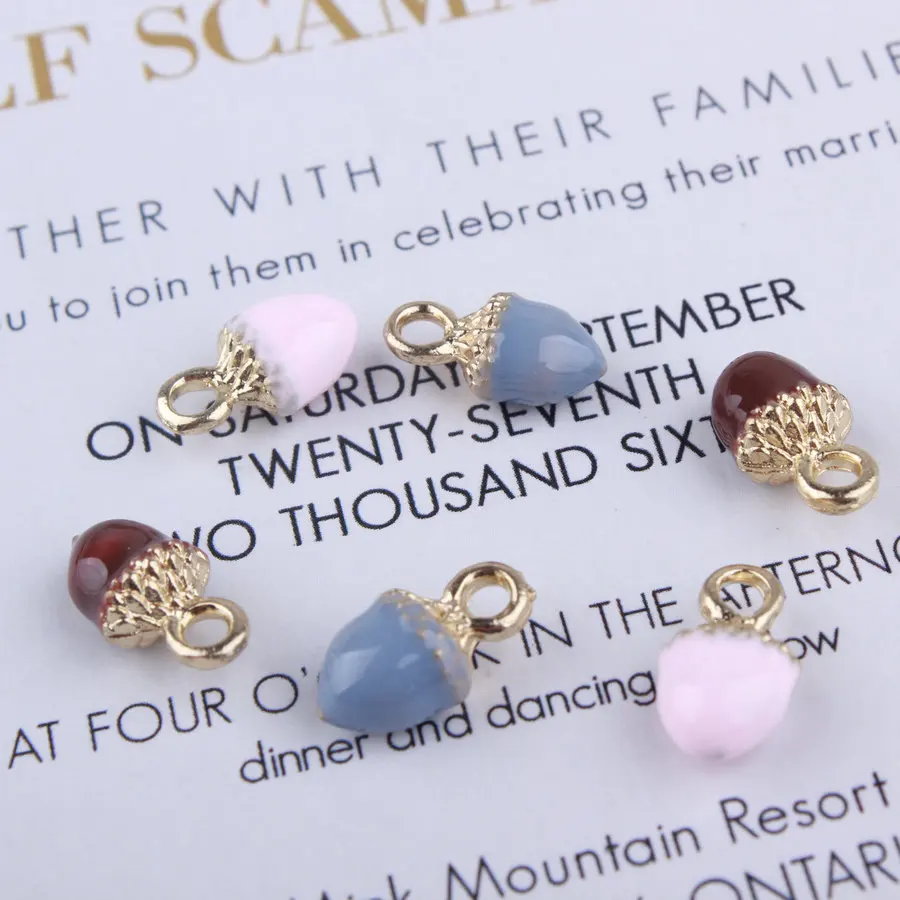 10pcs-12-7MM-Fashion-Enamel-pinecone-charms-for-bracelet-hazelnut ...