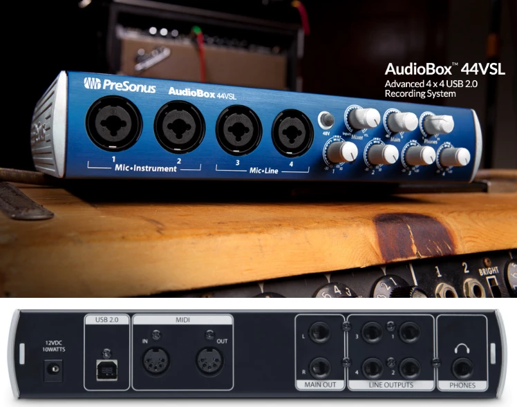 New Presonus Audiobox 44vsl Usb Sound Card Professional Recording ...