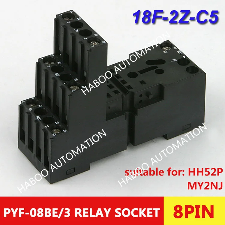 10 unids/lote 8 pines toma de relé 18F 2Z C5 PYF 08BE/3 KPY22 mini Base ...