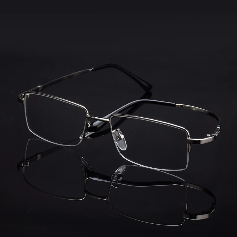 Prescription Big Box Glasses Memory Half Rimmed Eyeglasses Business Prescription Big Box Glasses Memory Half Rimmed Eyeglasses Business