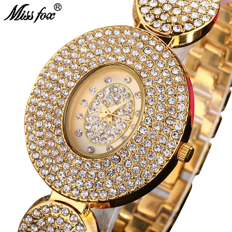 MISSFOX Miss Fox Quartz Women Watches Silver Waterproof Ladies Watches ...