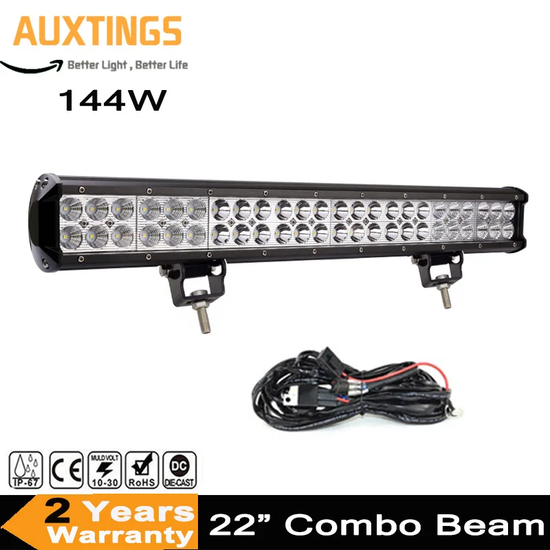Luces Led para coche IP67 11520 14400LM 22 "" 144W WATT, barra de luz ...