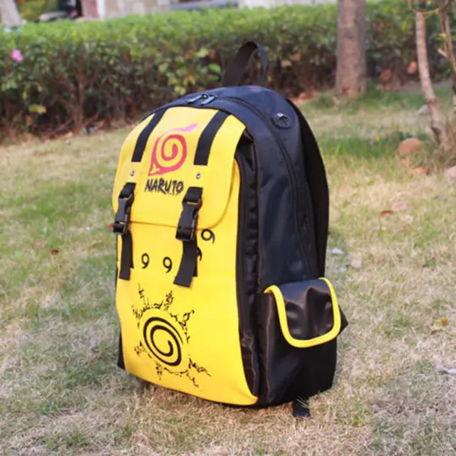 Anime NARUTO Kuramakyuubi Uzumaki Backpack Leather Satchel Schoolbag ...