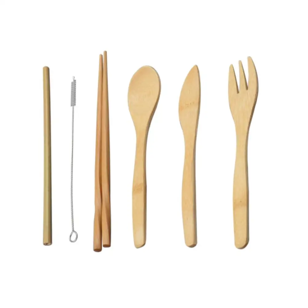 6Pcs/set Japanese Bamboo Dinnerware Set - Rhino Camping