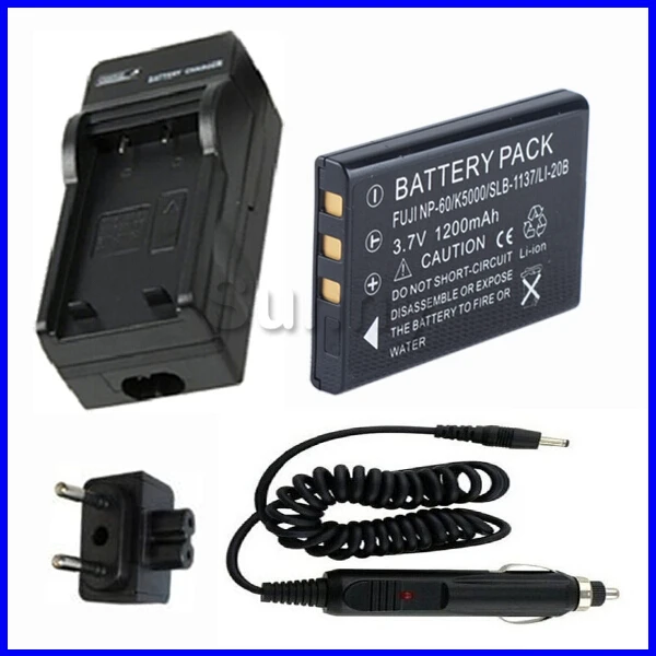 Bateria + carregador para hp photosmart r07, r507, r607, r607xi, r707 ...