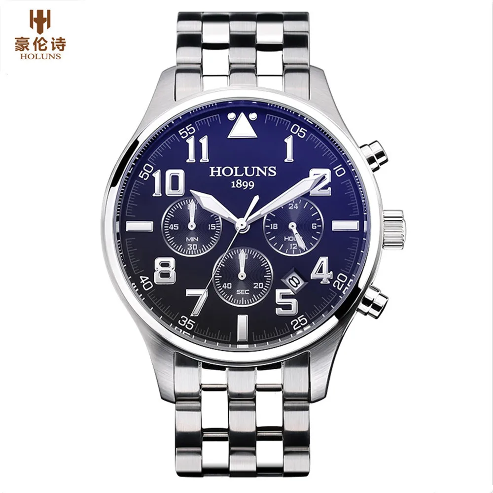 Holuns mens watches top brand luxury fashion business men watch Quartz ...