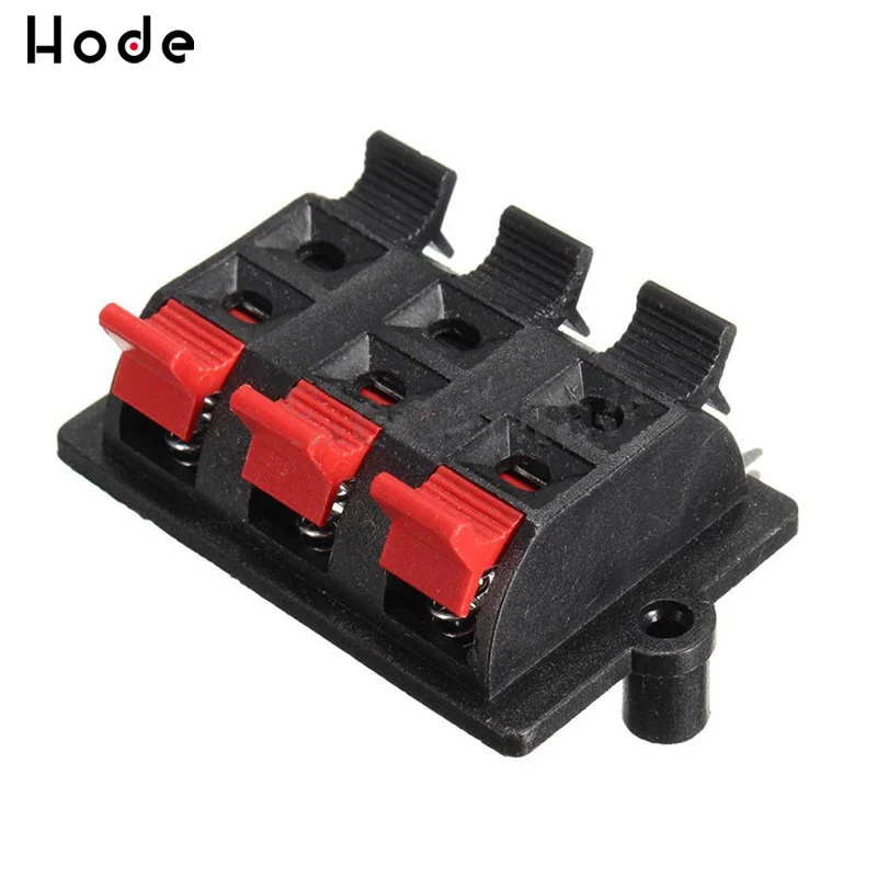 Hot 2/4/6 Positions Connector Terminal Push in Jack Spring Load Audio ...