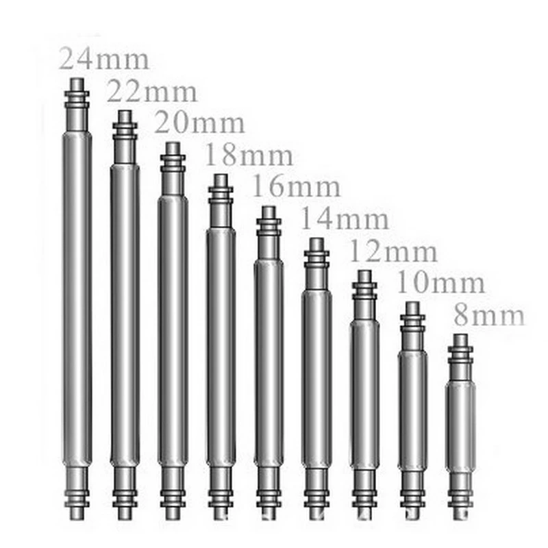 1.5mm 10pcs 10-25mm Watch Band Spring Bars Strap Link Pins Repair ...