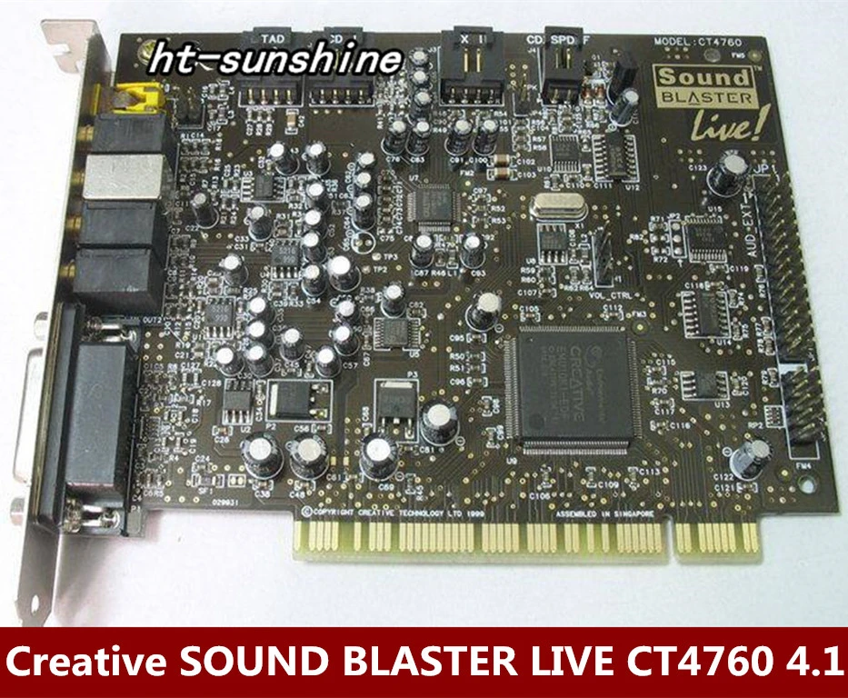 오리지널 분해 크리에이티브 사운드 블래스터 라이브 CT4760 4.1 사운드 카드, 잘 작동|사운드 카드| - AliExpress