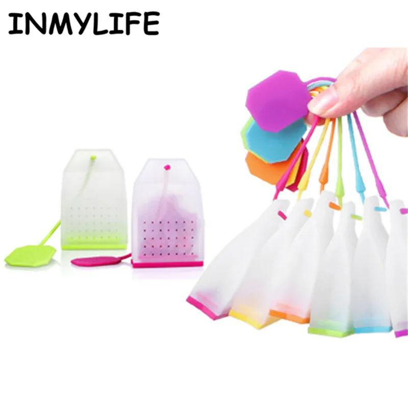 Inmylife 식품 학년 실리콘 티백 다채로운 차 Strainers 초본 차 Infusers 향기로운 차 필터 도구 임의의
