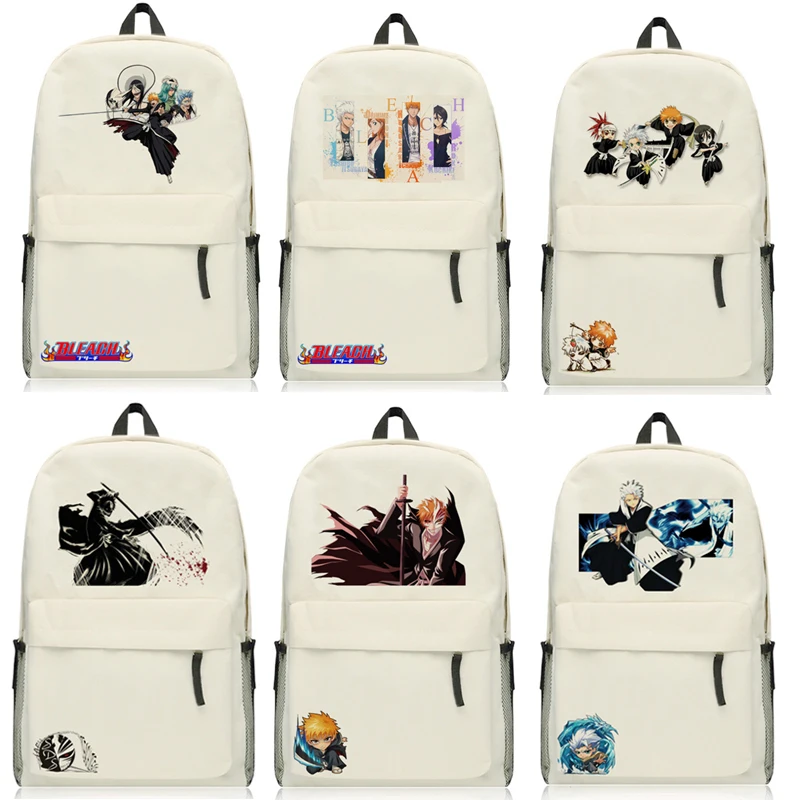 Anime Bleach Backpack Cartoon Kurosaki Ichigo Bags Oxford Student ...