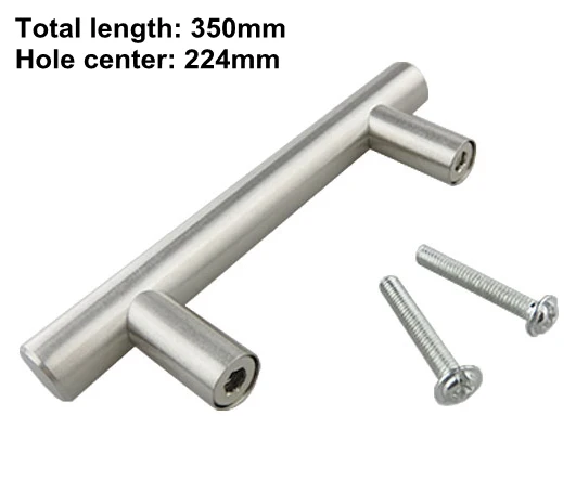 Kitchen Cabinet Door Or Drawer Stainless Steel Pull T Bar Handle Knob ...