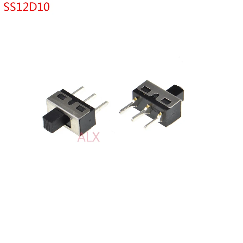 10pcs Ss12d10 토글 스위치 3pin 1p2t 핸들 높은 5mm 피치 4 7mm 슬라이드 스위치 Switch 3pin