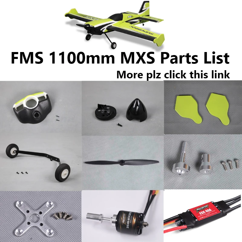 Fms 1100mm Mxs V2 Parts List Propeller Spinner Cowl Motor Shaft Mount ...