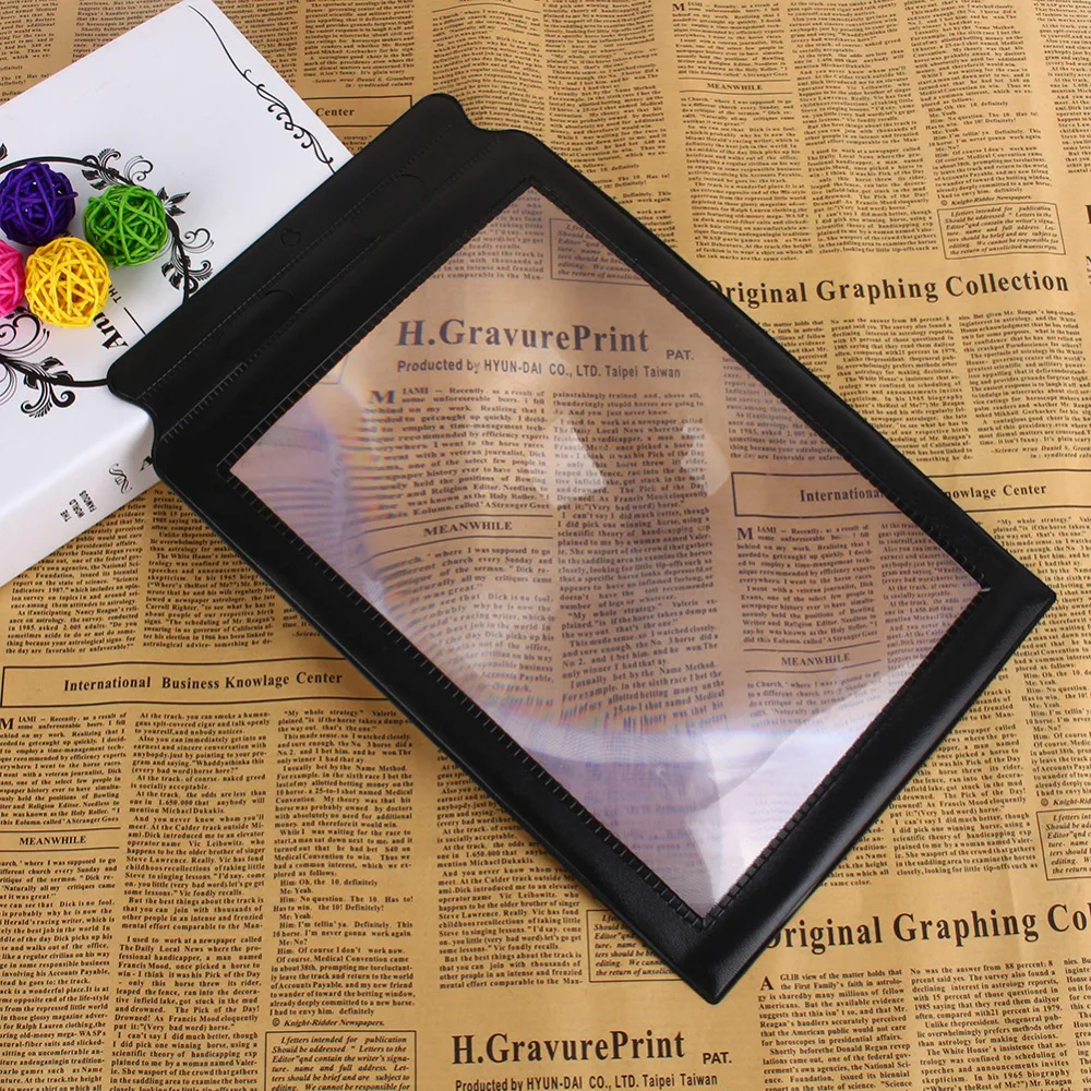 3X Large Reading Magnifier Big A4 Full Page Sheet Magnifying Glass Book