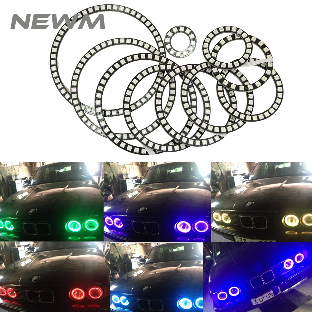 Rgb 60mm 66mm 72mm 75mm 80mm 90mm 100mm 120mm 125mm Full Circle Halo ...