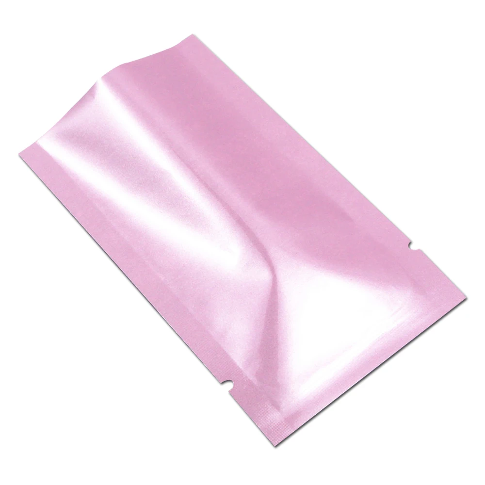 Open Top Pink Aluminum Foil Package Bags Retail Vacuum Heat Seal Mylar ...