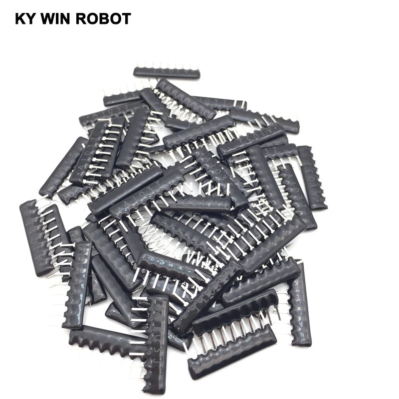 50PCS DIP exclusion 9Pin A103J Resistor Network Array A09 103 10K ohm ...