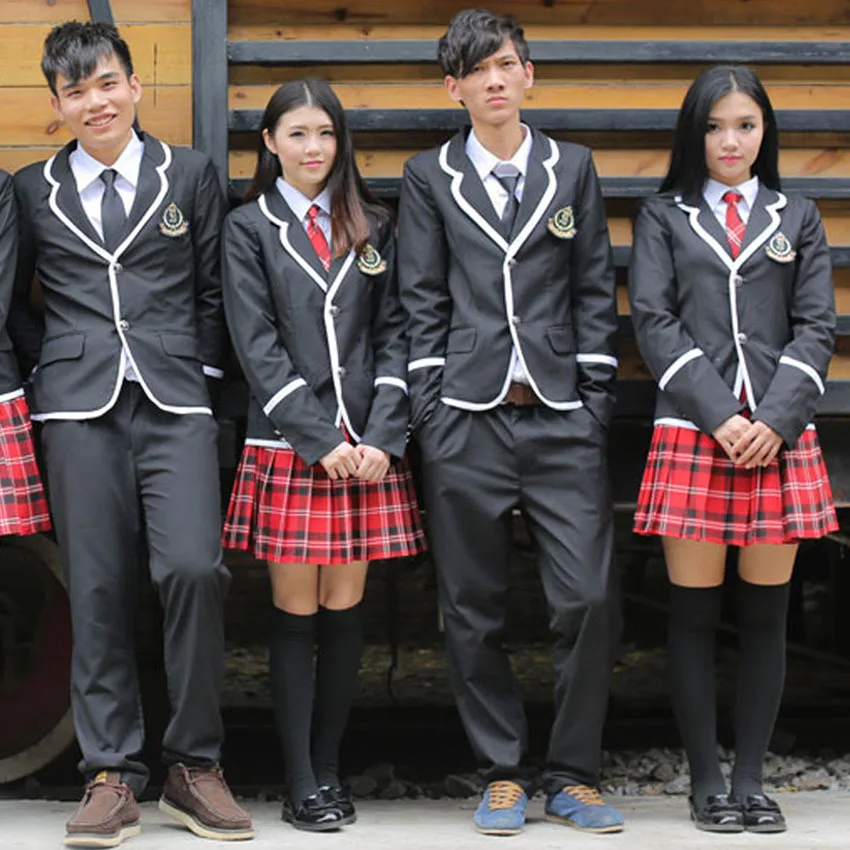School-Uniform-Class-Service-Long-Sleeve-Autumn-And-Winter-Boys-Girls ...